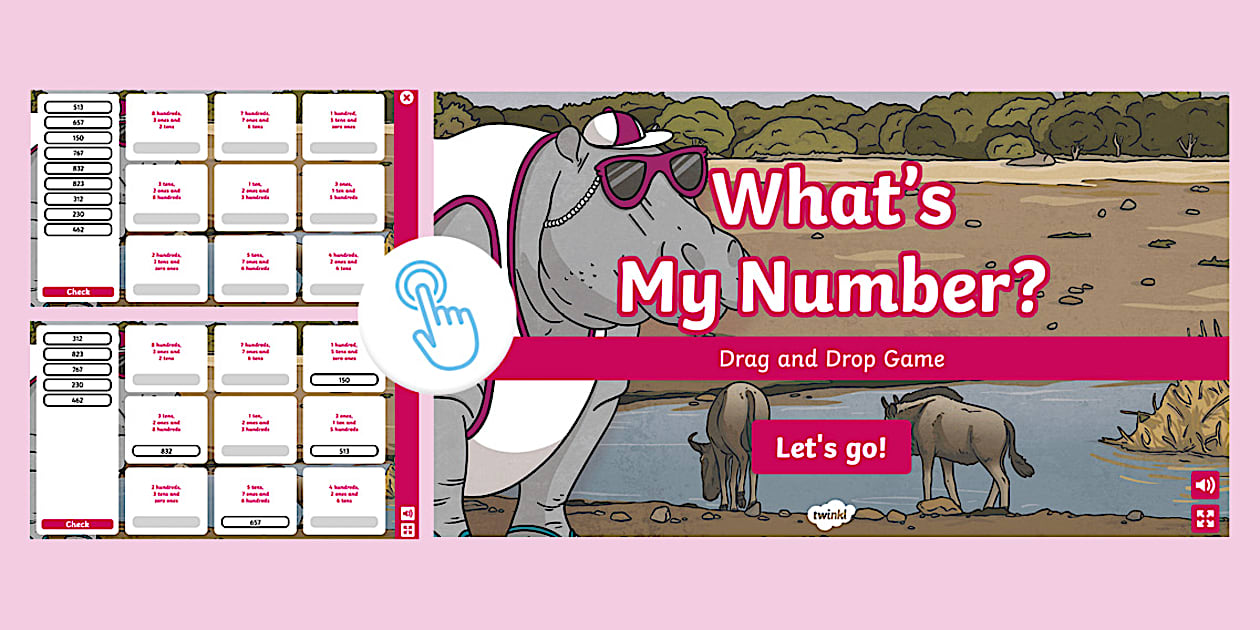 👉 What's My Number? KS2 Maths Drag and Drop Game - Twinkl