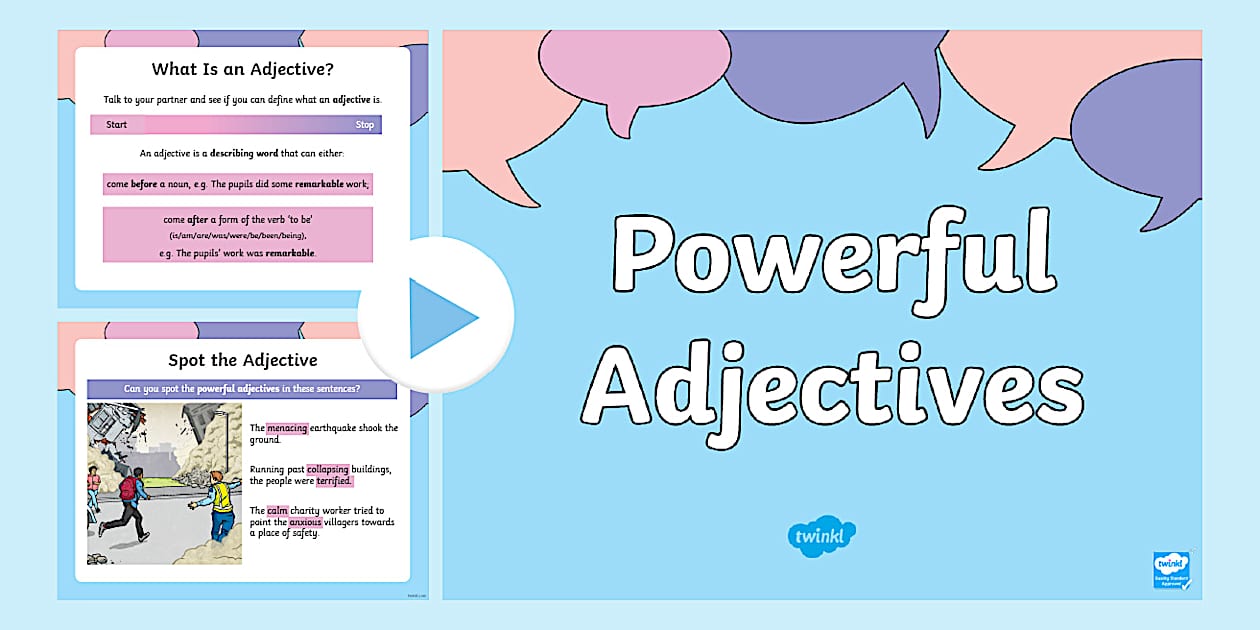Caribbean Powerful Adjectives PowerPoint - Twinkl