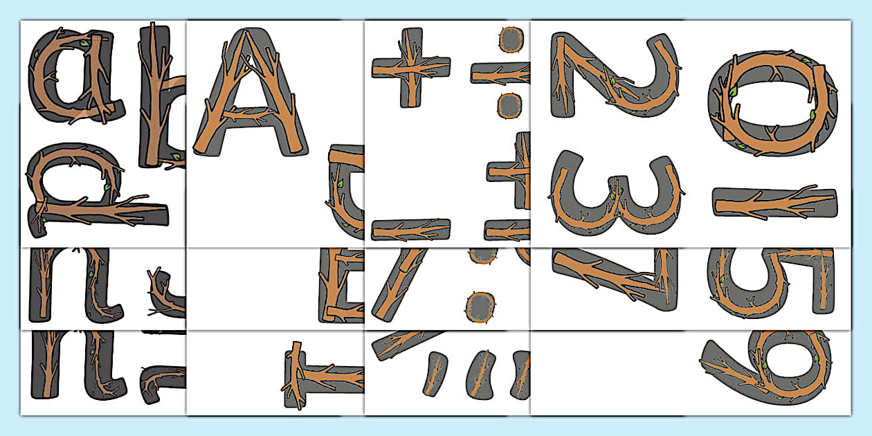 👉 Twig Themed Alphabet Display Lettering - Twinkl