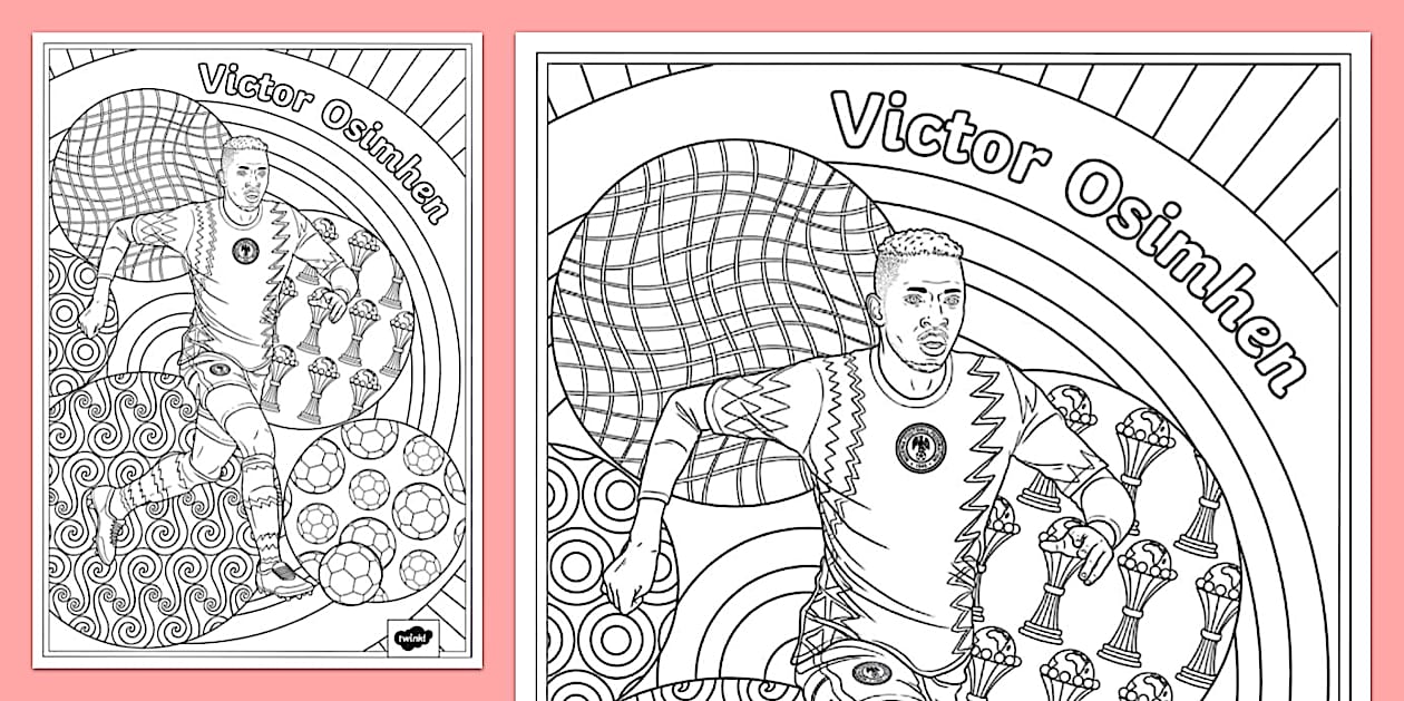 Victor Osimhen | Coloring Page (teacher made) - Twinkl