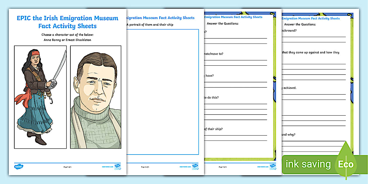 EPIC the Irish Emigration Museum Fact File Activity | Twinkl