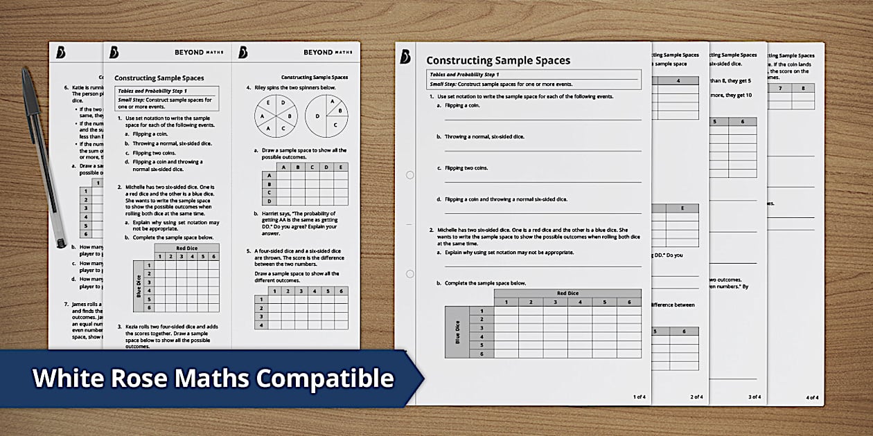 👉 Constructing Sample Spaces (teacher made) - Twinkl