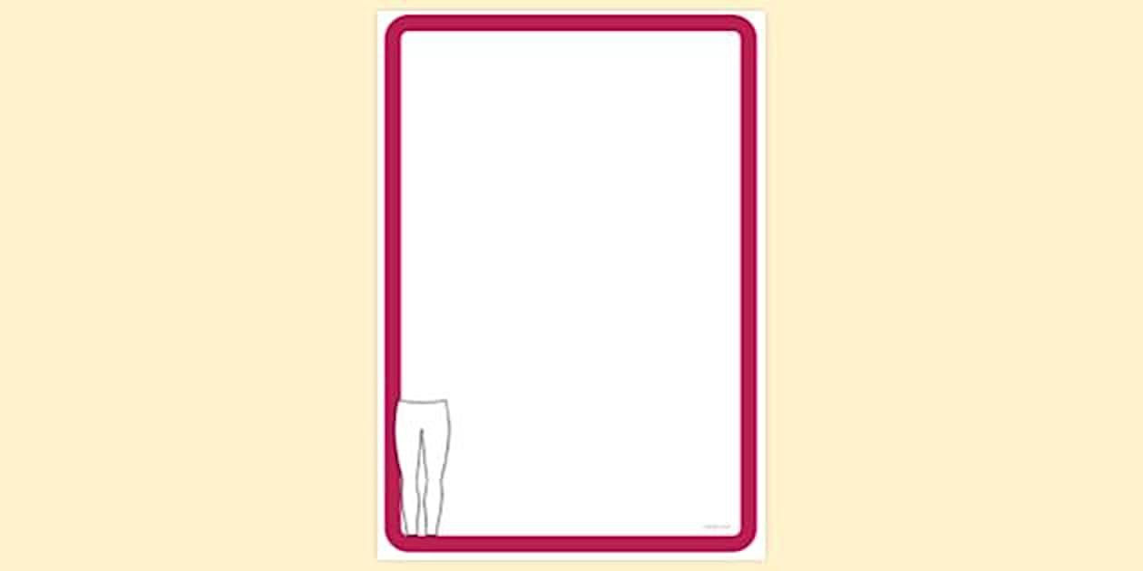 Legging Outline Page Border | Page Borders | Twinkl - Twinkl