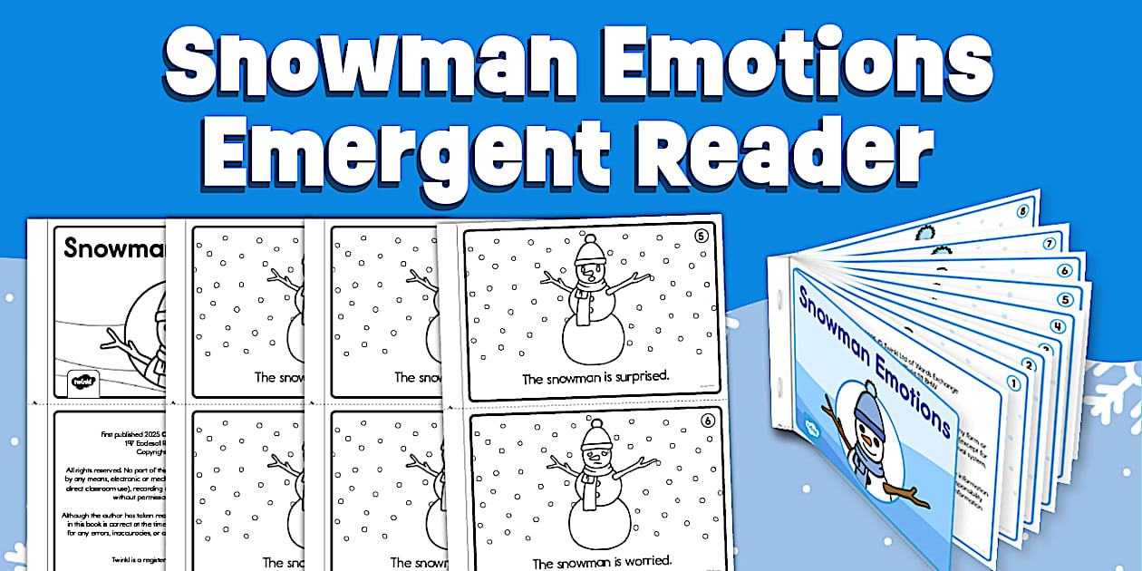 Snowman Emotions Emergent Reader