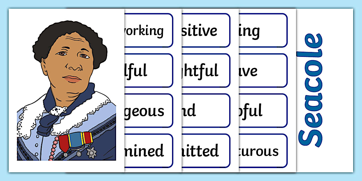 Mary Seacole Character Traits Display Set - Twinkl