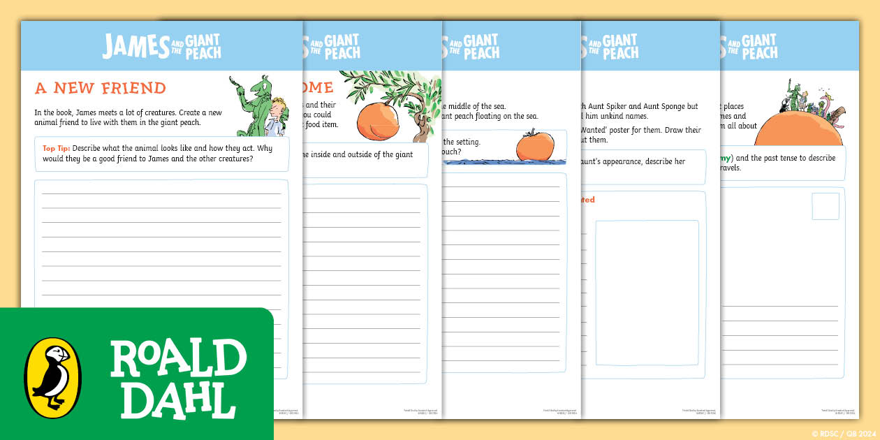 FREE! - James and the Giant Peach: Short Burst Writing Pack [Ages 5-7]