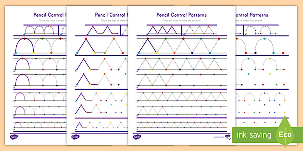 Pencil Control Pattern Worksheet / Worksheets (teacher made)