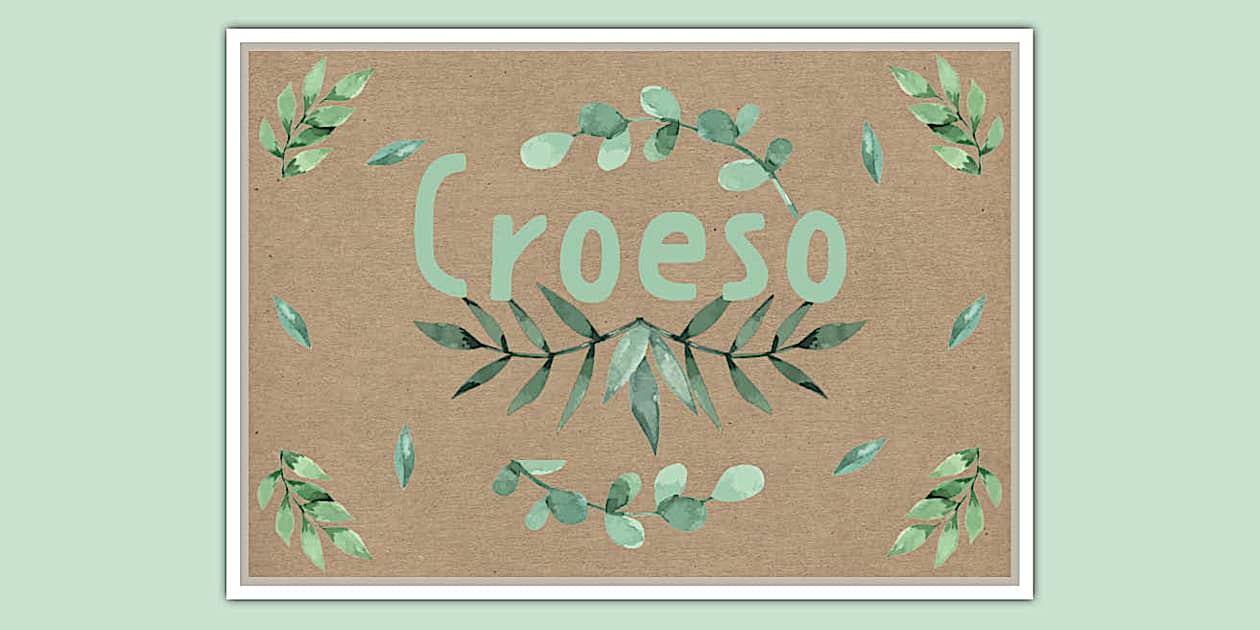 Poster Arddangos Croeso ar Thema Fotanegol (teacher made)