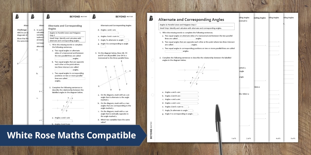 👉 Alternate and Corresponding Angles (teacher made)