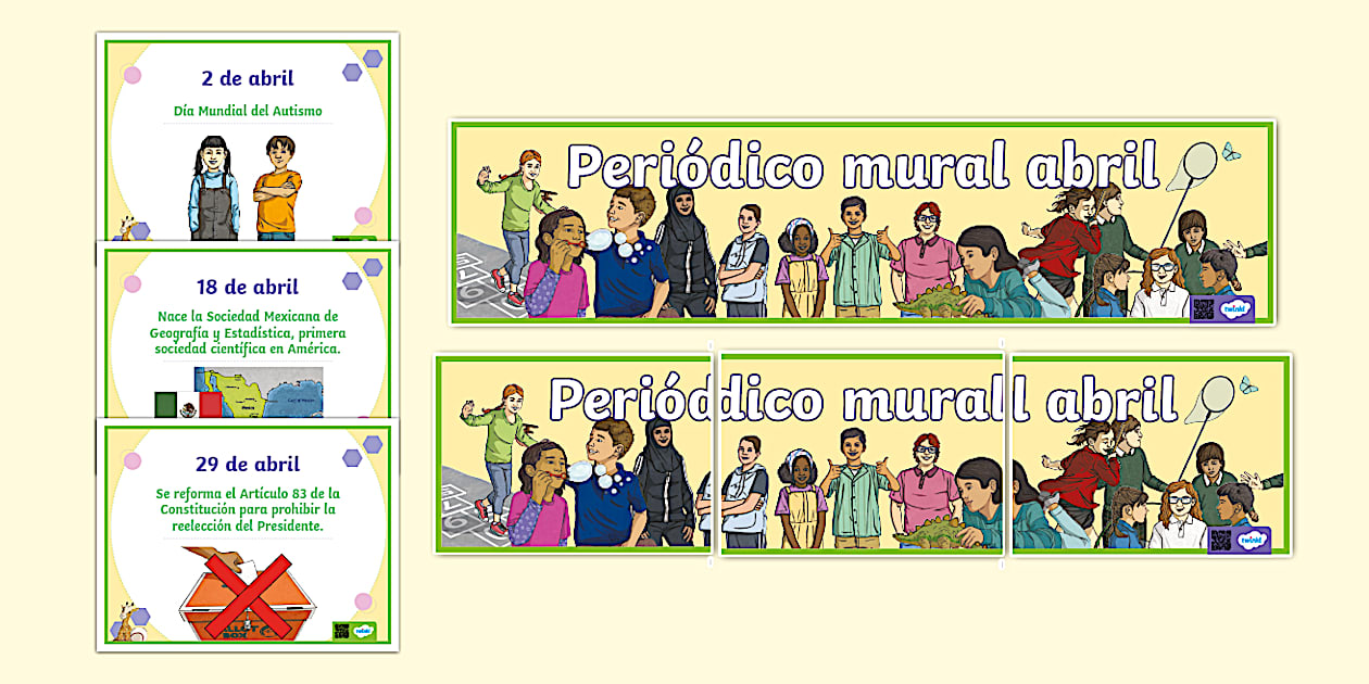 Periódico mural de abril (teacher made) - Twinkl