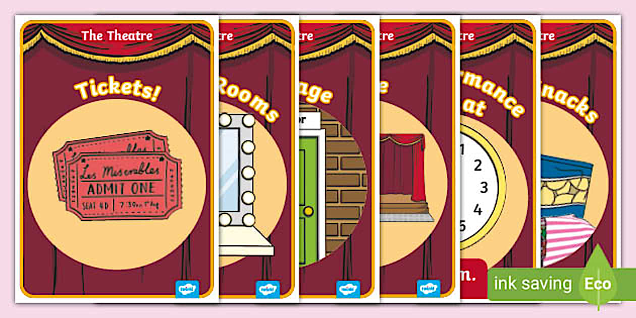 Editable The Theatre Role Play Posters (professor feito)