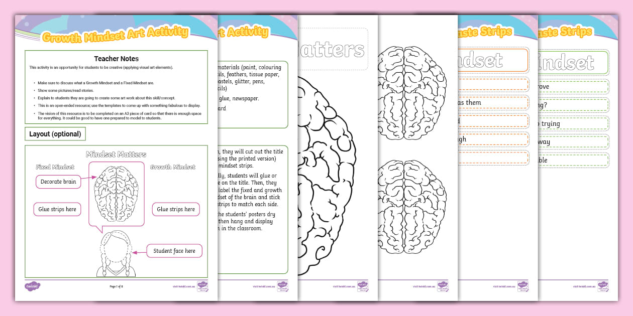 Mini IU Year 1 Glow, Grow and Belong Growth Mindset Activity