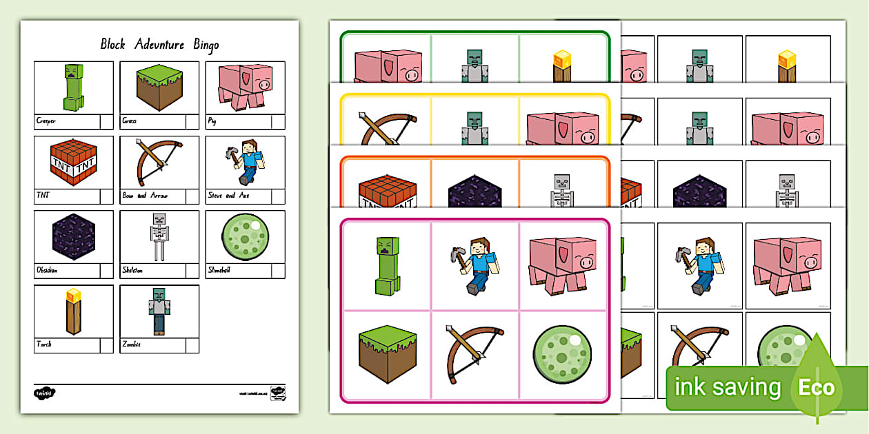 Block Adventure Bingo (teacher made) - Twinkl