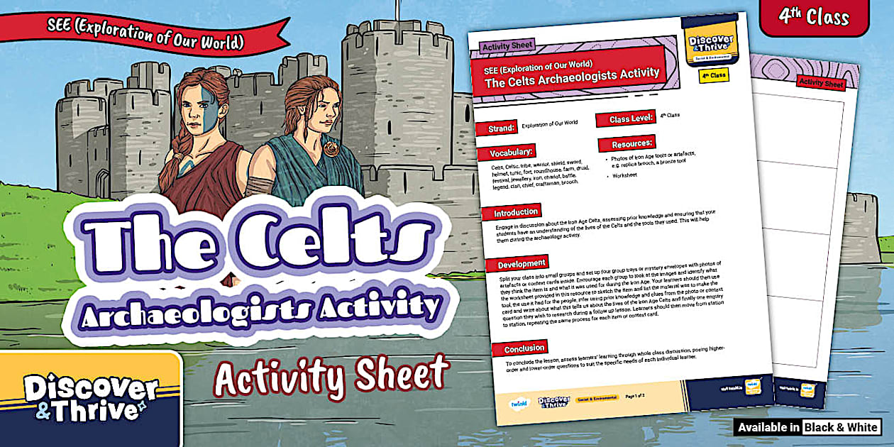 The Celts Archaeologists Activity Sheet