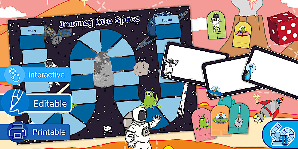 Journey Into Space Board Game - Primary Resources - Twinkl