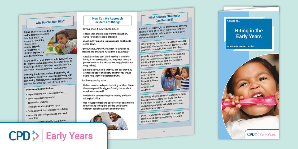 Biting in the Early Years | Leaflet - Twinkl