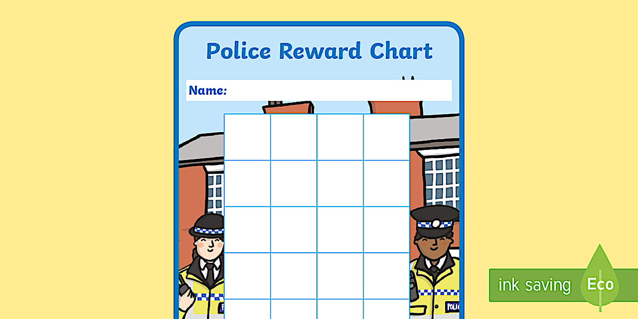 Police Sticker Reward Charts - Police Sticker Reward Charts