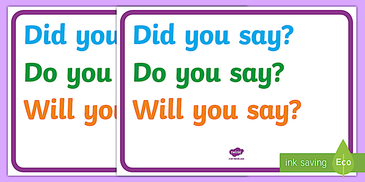 Verb Question Display Posters (teacher made) - Twinkl