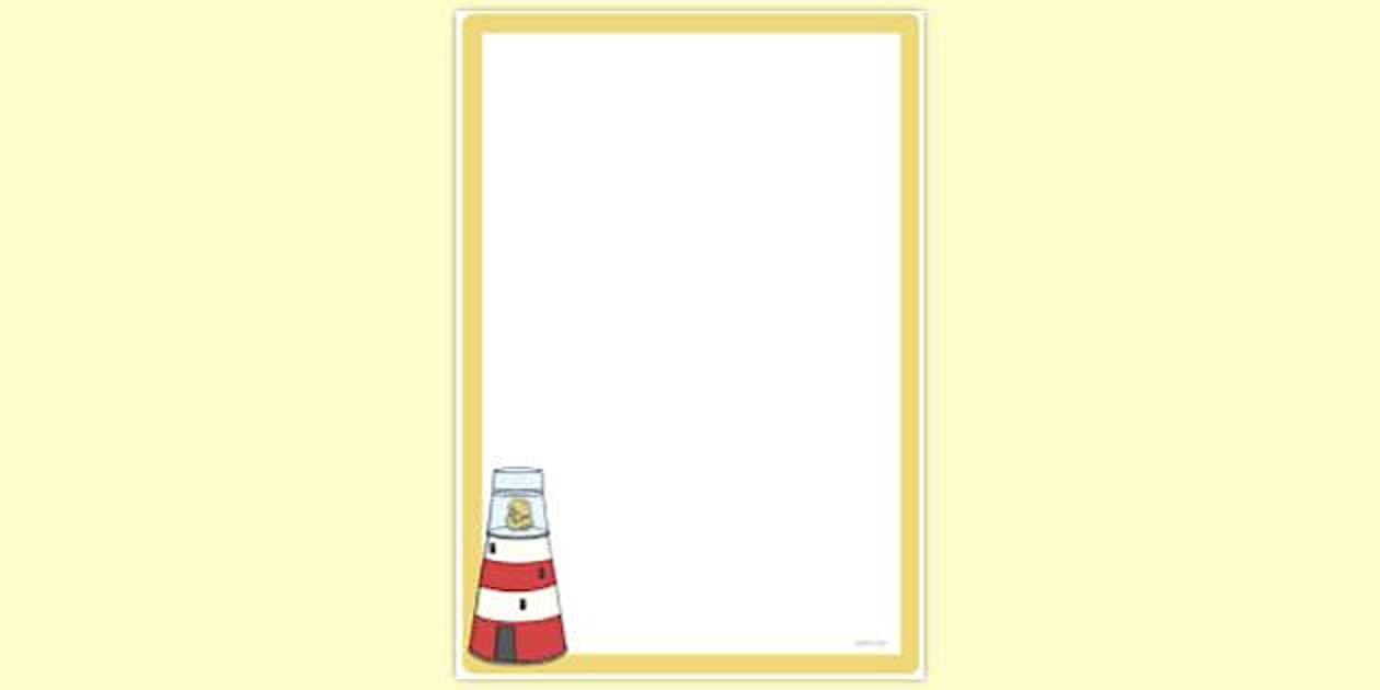 Simple Blank Model Lighthouse Page Border | Twinkl - Twinkl