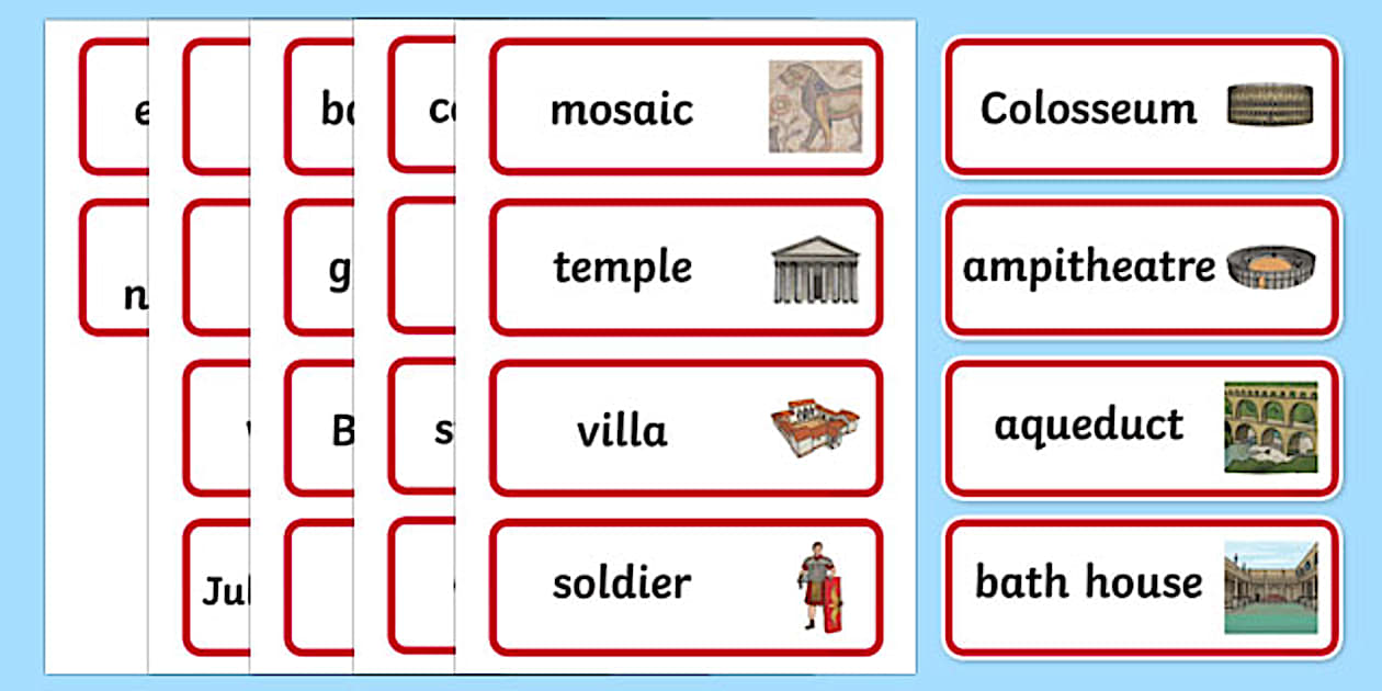 The Romans Word Cards (teacher made) - Twinkl