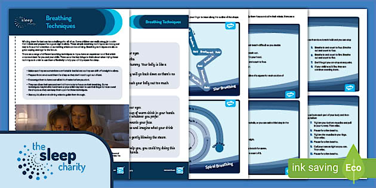 The Sleep Charity: Breathing Techniques (teacher made)