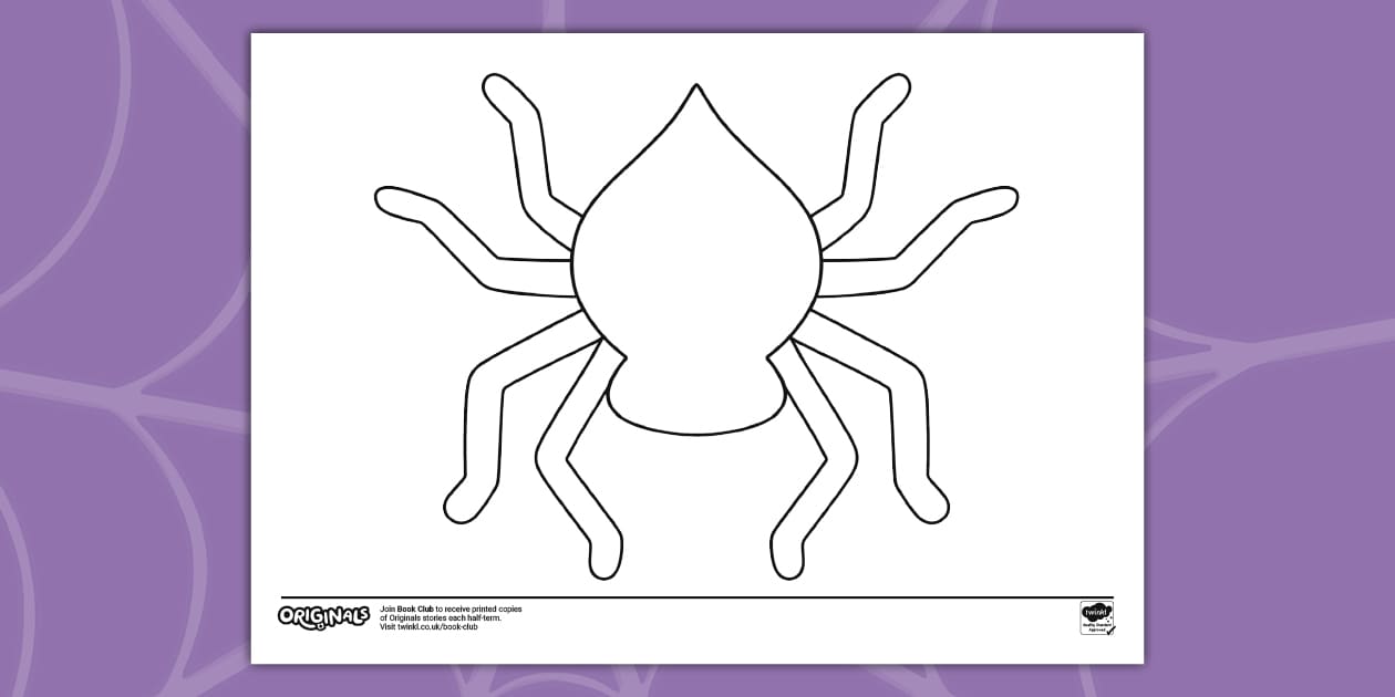 Blank Spider Template (teacher made) - Twinkl