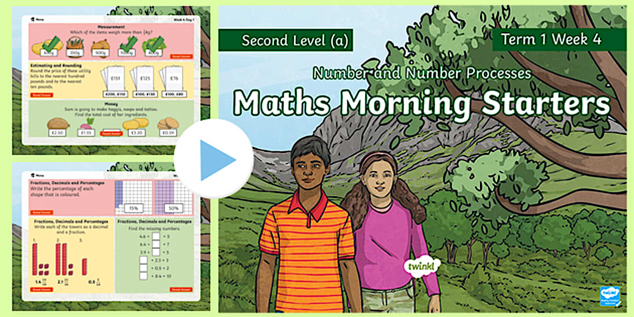 Maths Morning Starters Second Level (a) Term 1 Week 4 PowerPoint