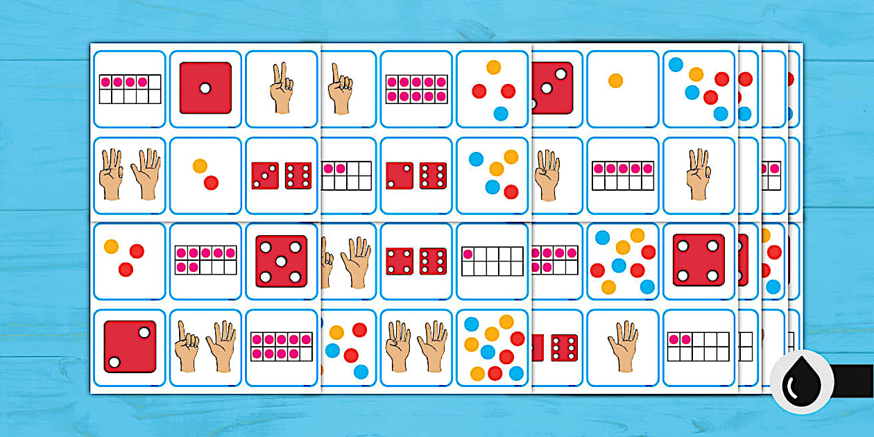 Numbers to 10 Matching Cards (teacher made) - Twinkl