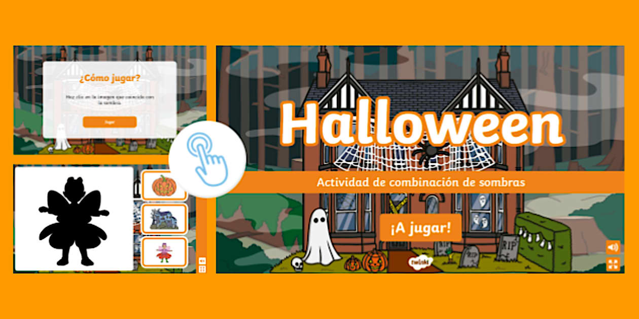 Juego interactivo: ¡Adivina la sombra! - Halloween - Twinkl