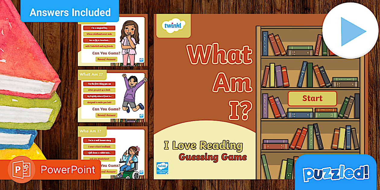 Who Am I? I Love Reading Guessing Game - Kids Puzzles