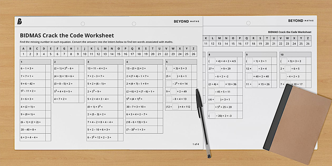 👉 BIDMAS Activity: Crack the Code | Beyond (teacher made)