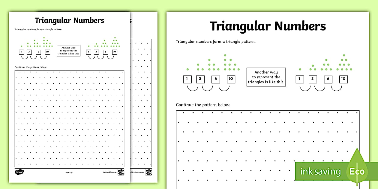 Investigating Triangular Numbers Activity Ι Year 5&6 Maths