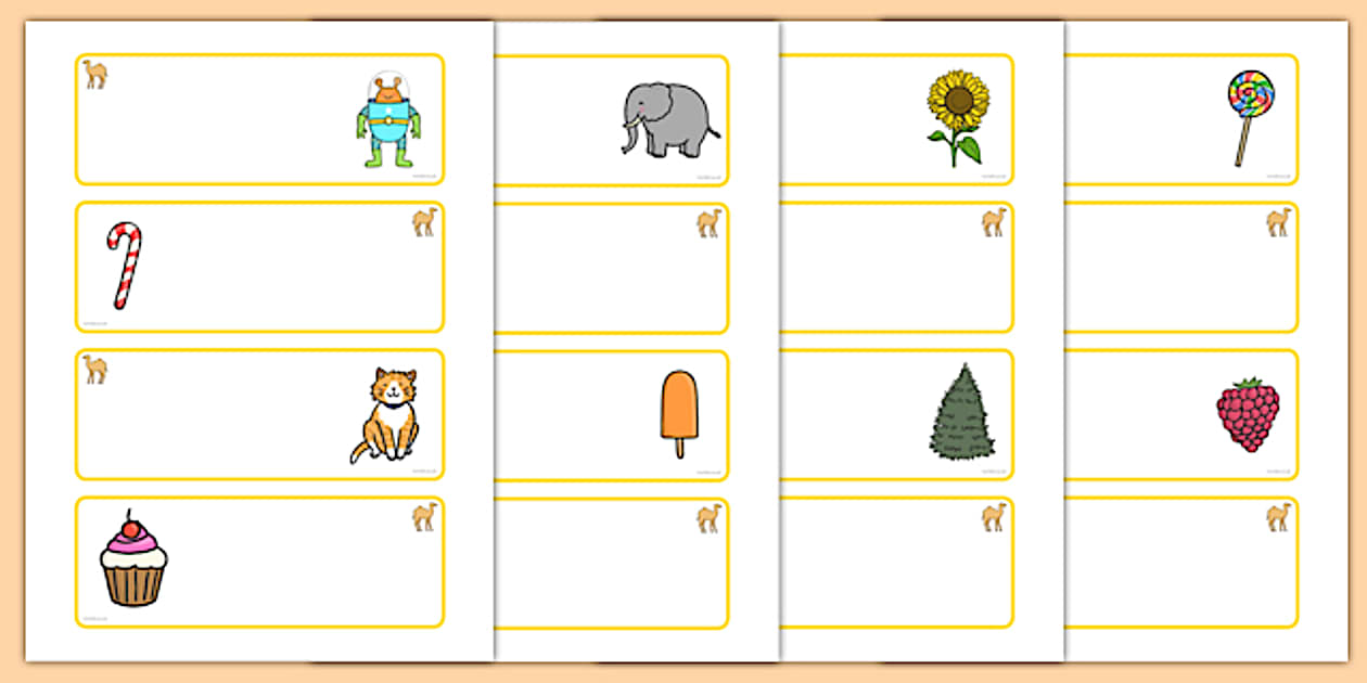 Camel Themed Editable Drawer-Peg-Name Labels (Teacher-Made)