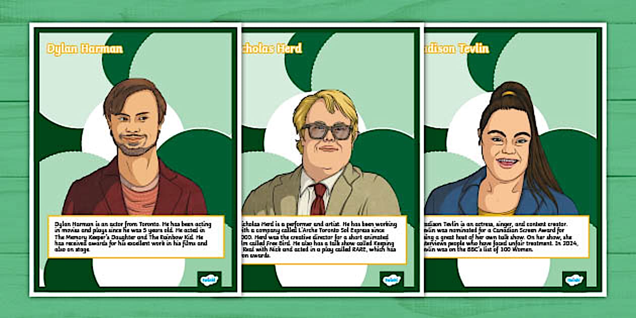 Remarkable Canadians with Down Syndrome Poster Pack - Twinkl