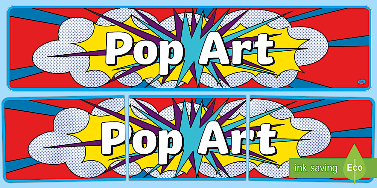 Black and White Pop Art Display Banner (teacher made)