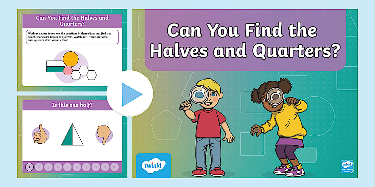 Halves and Quarters Game I Animated PowerPoint Presentation