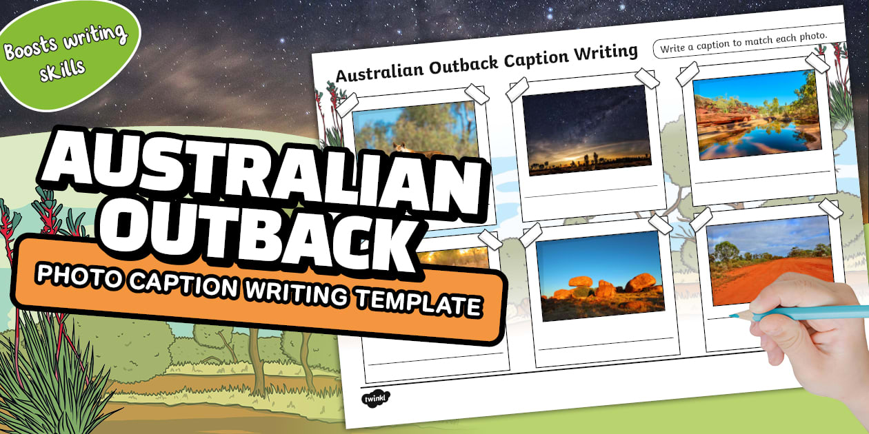 Australian Outback Photo Caption Writing Template