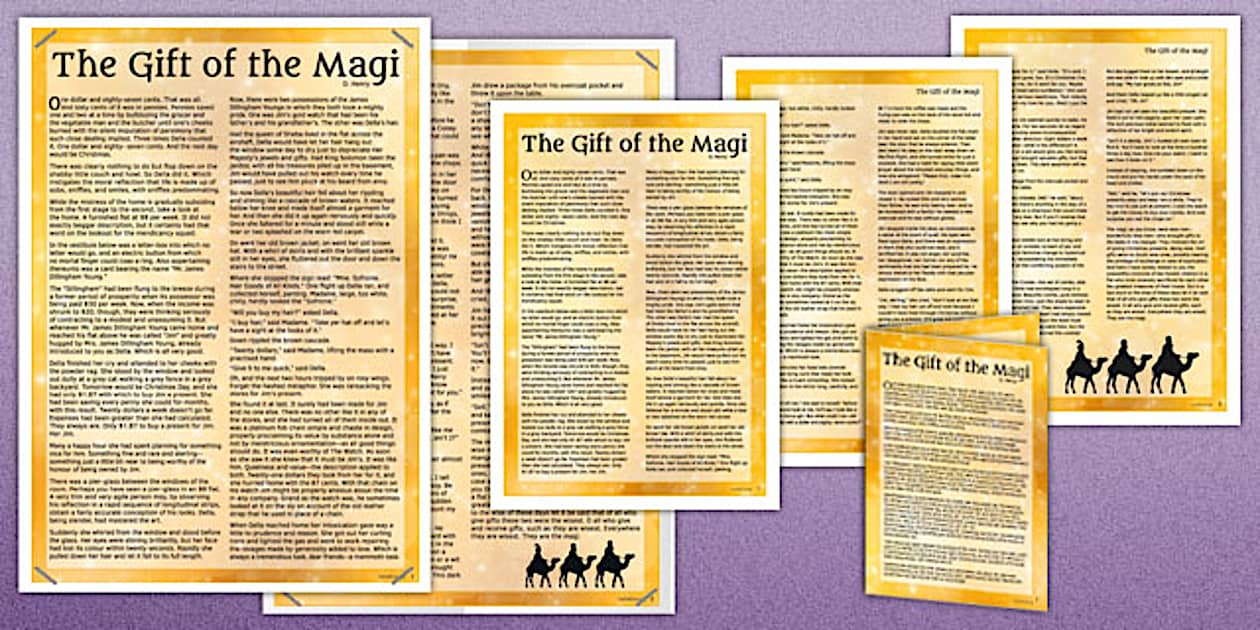 Black and White Gift of the Magi Story (professor feito)