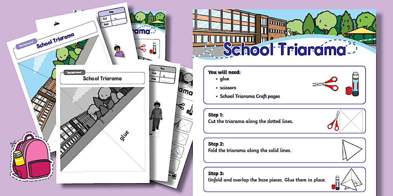 School Triarama Craft (Teacher-Made) - Twinkl