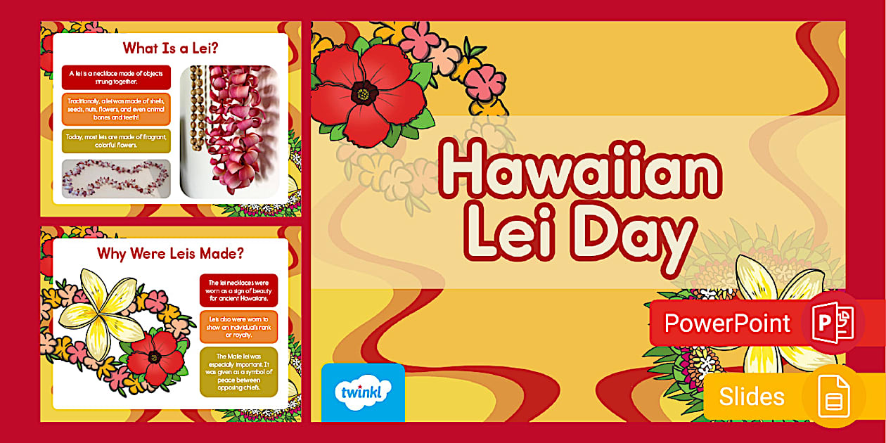Hawaiian Lei Day PowerPoint & Google Slides for K-2nd Grade