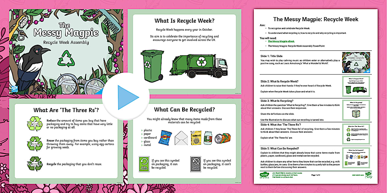 The Messy Magpie Recycle Week Assembly Pack (teacher made)