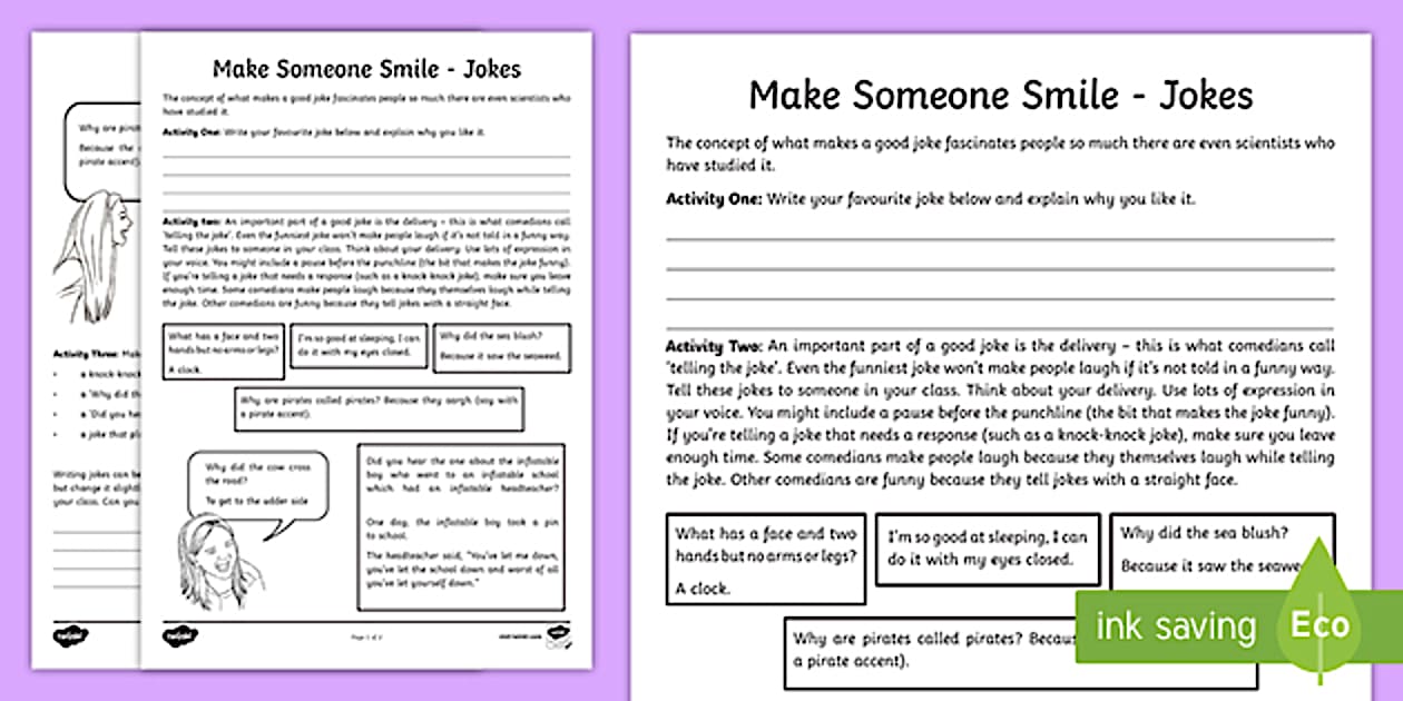 KS2 Make Someone Smile - Jokes (teacher made) - Twinkl