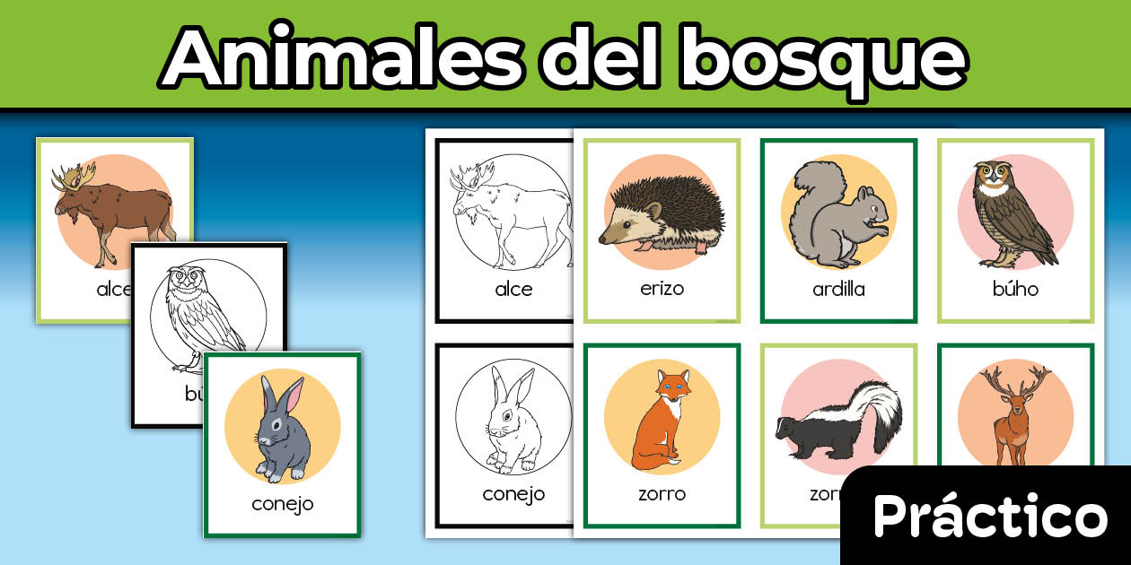 Memorama: animales del bosque
