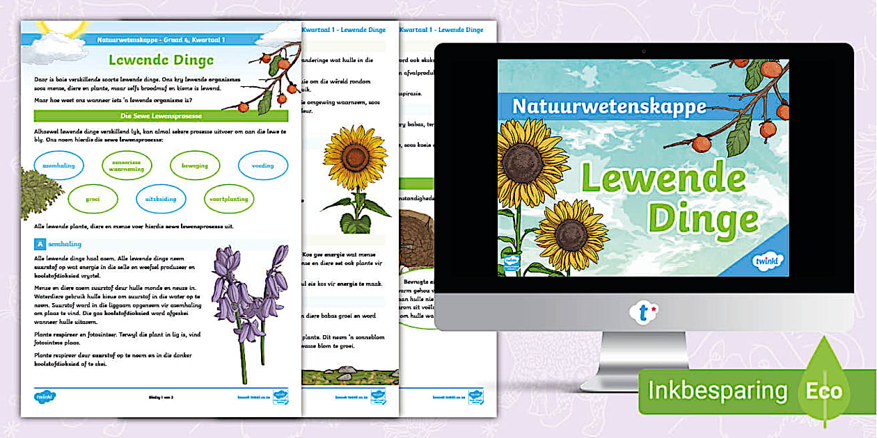 Lewende Dinge (Powerpoint & Leerderaktiwiteit) - Twinkl