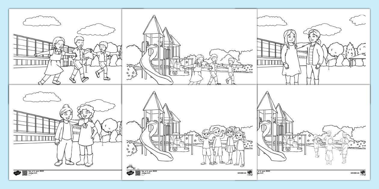 Friendship Colouring Pages | Colouring Pages for Kids