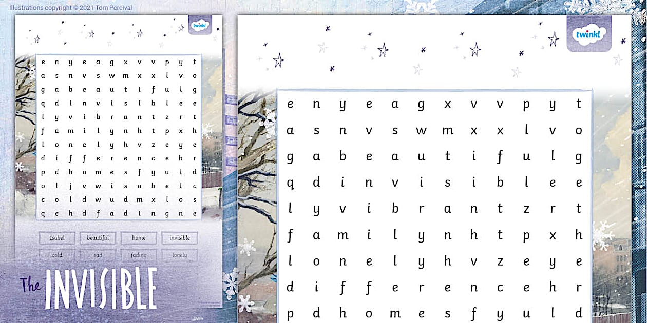 FREE! - The Invisible Word Search | Simon and Schuster | Twinkl