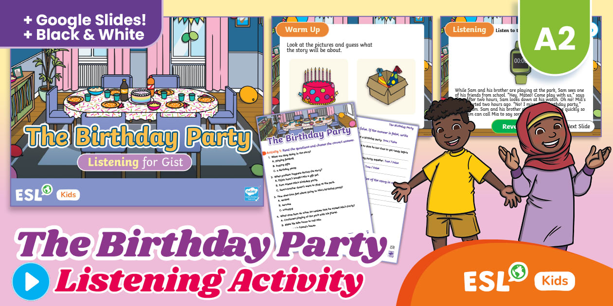 ESL Listening Activity Pack {Kids}