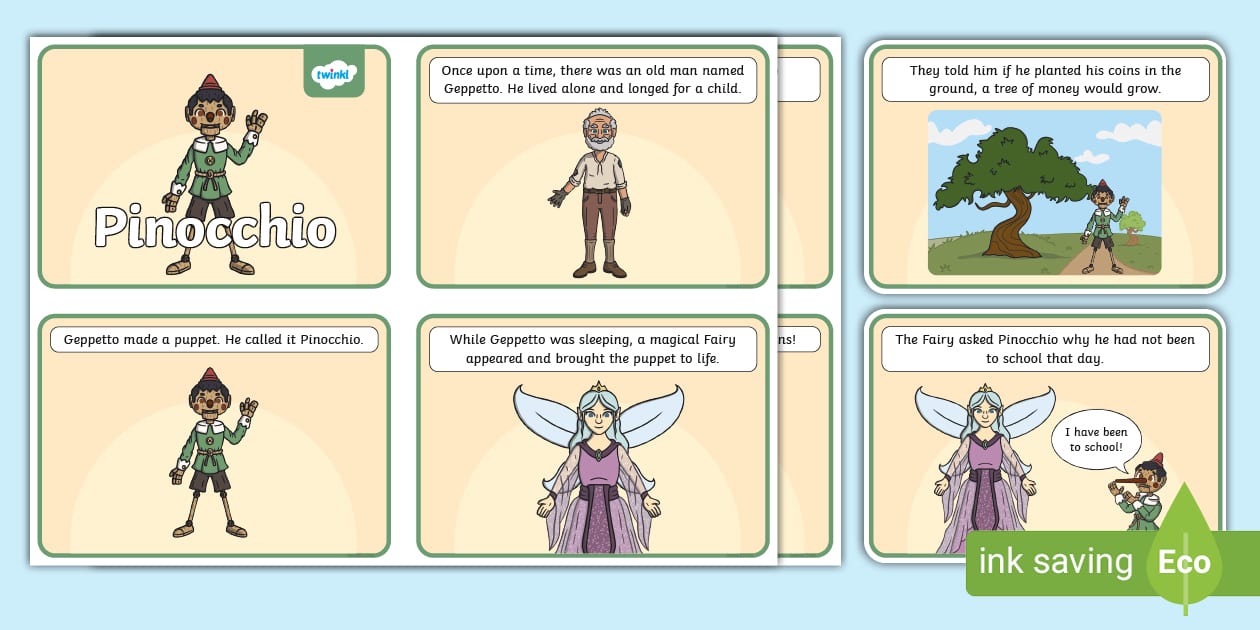 Pinocchio Story Sequencing (4 per A4)