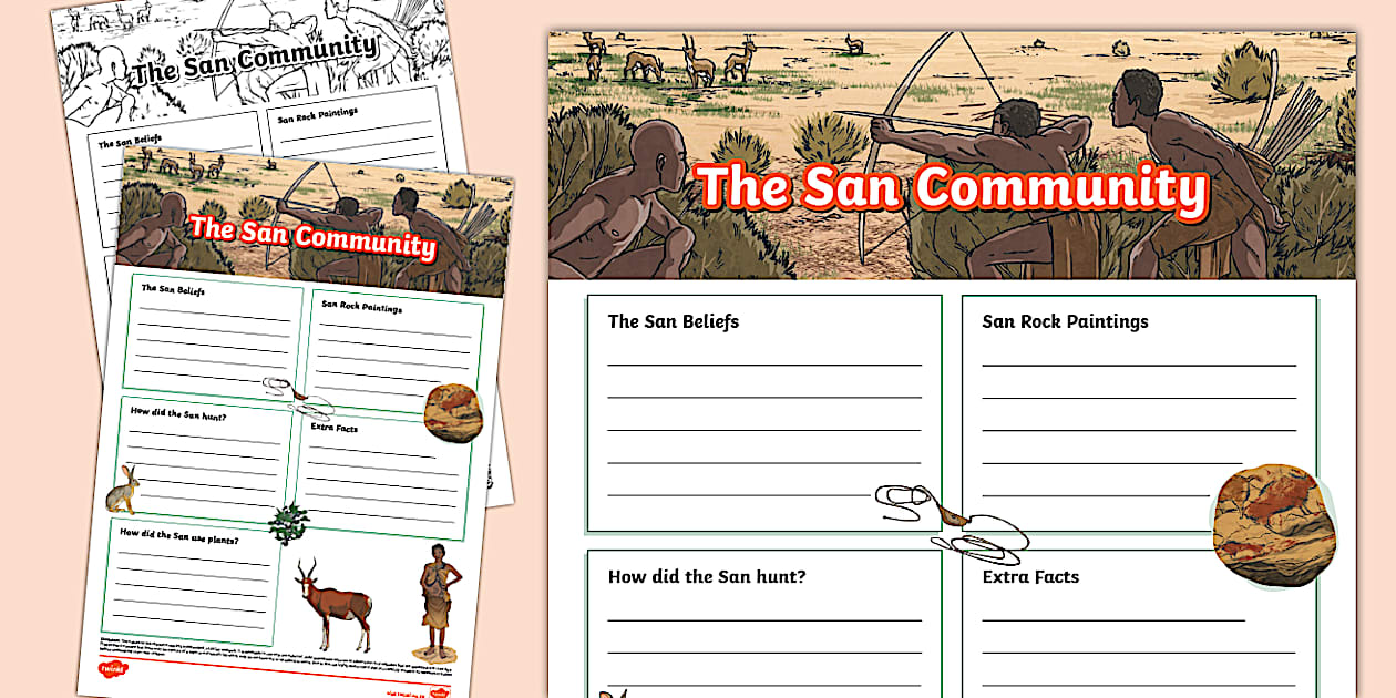 The San Community Fact File Template (teacher made) - Twinkl