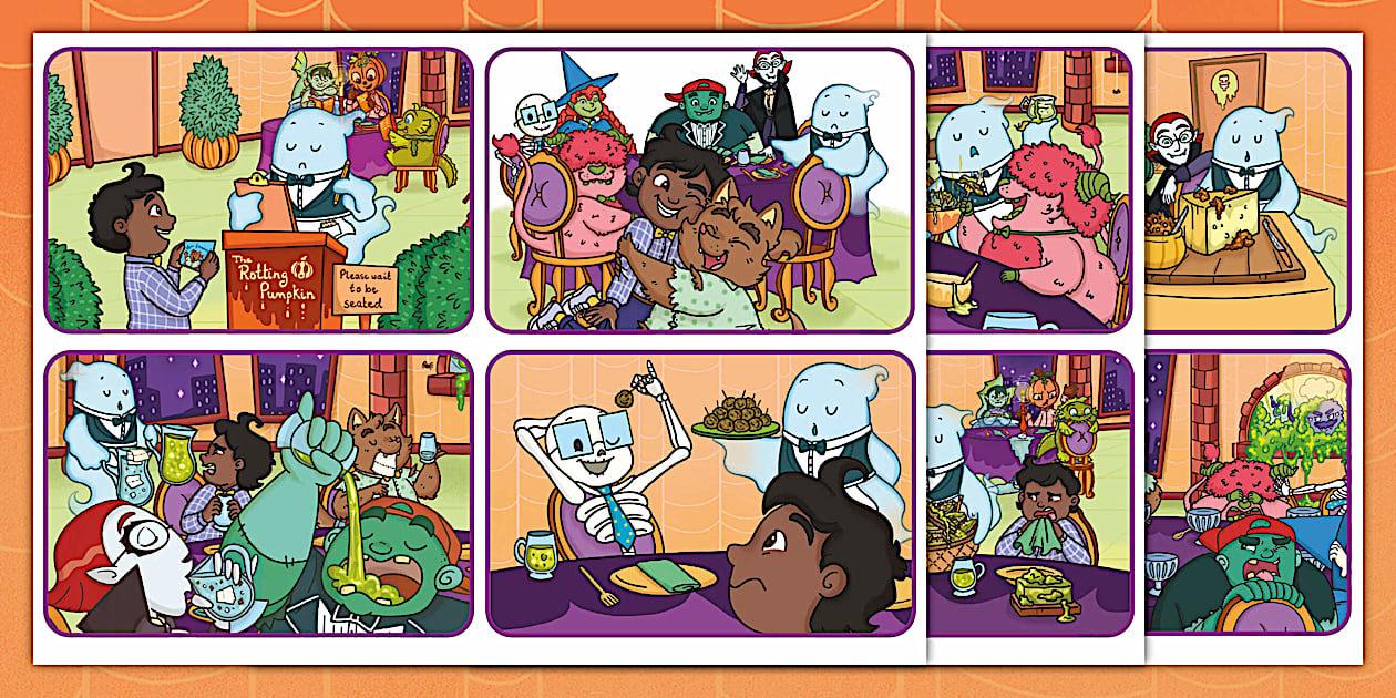 The Spooky Invitation (Halloween Monsters Story) Sequencing